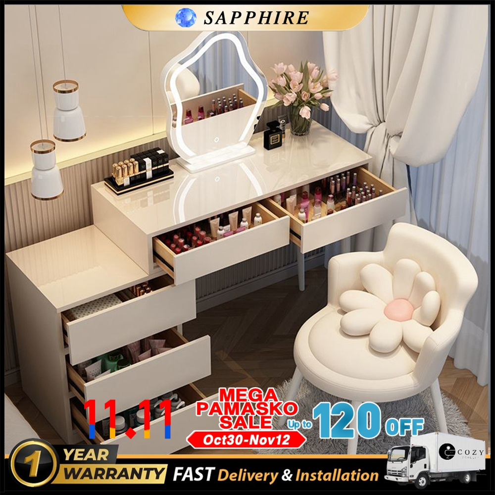 SAPPHIRE vanity mirror dresser table side table with drawer make up ...