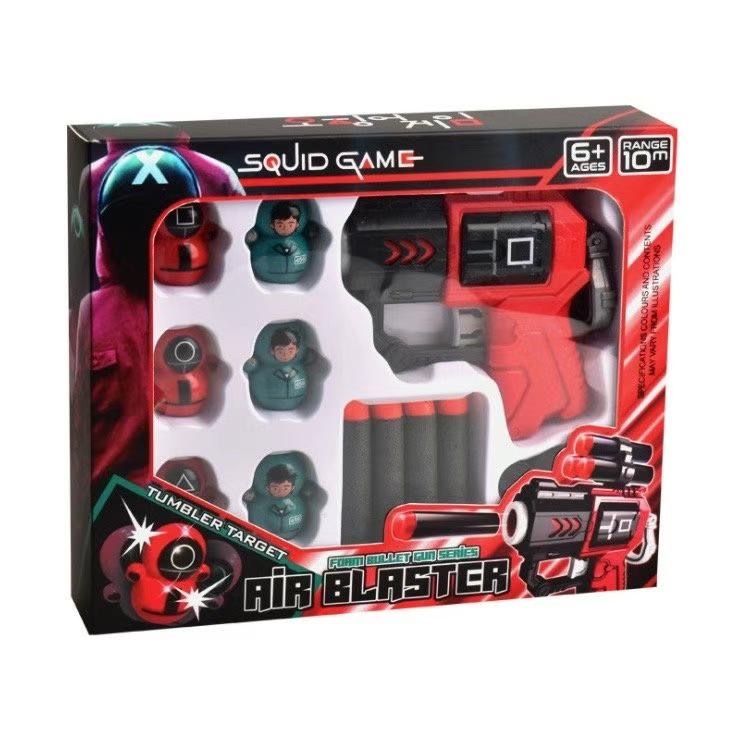 Squid Game Children's Toy Boys Manual Pull Soft Bullet Blaster Gun ...
