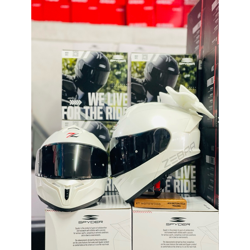 ZEBRA 767 Plain Modular Dual Visor Helmet with FREE CLEAR VISOR ...