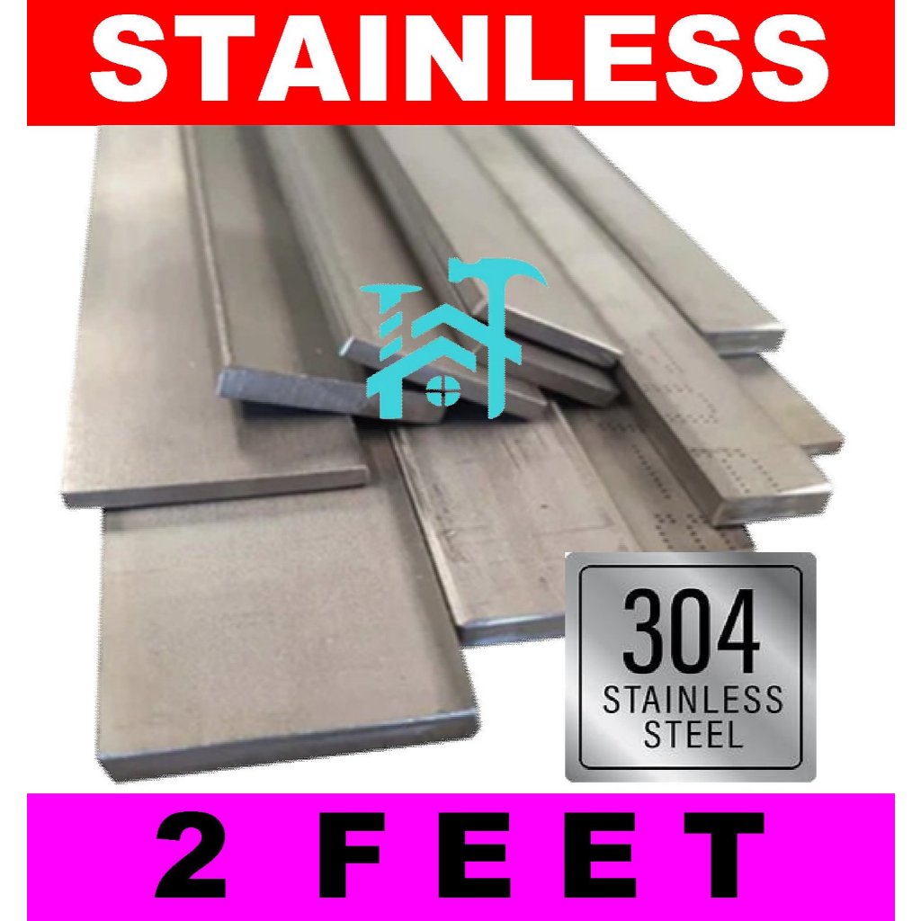 STAINLESS FLAT BAR 4mm 5mm 6mm (SOLD PER 2 FEET) | Shopee Philippines