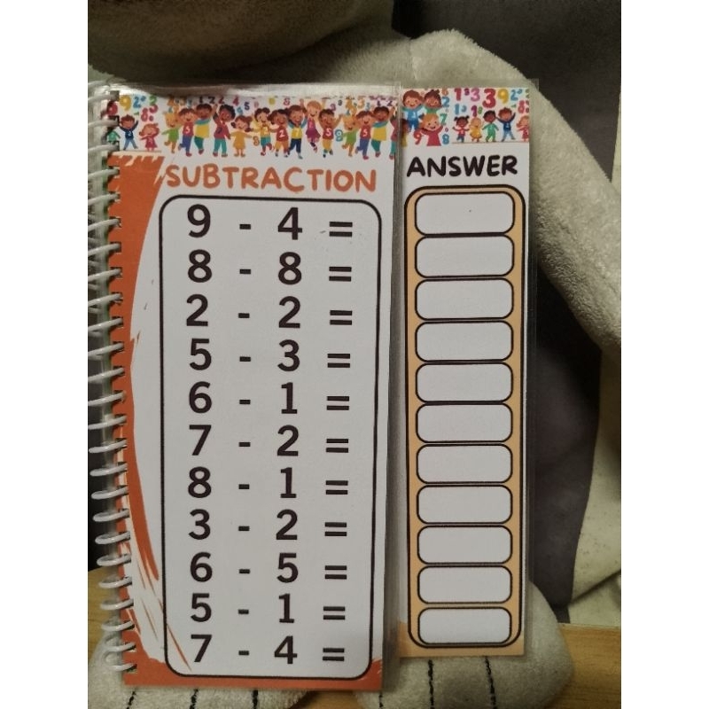 Math Workbook Write and Wipes Addition Subtraction Multiplication ...
