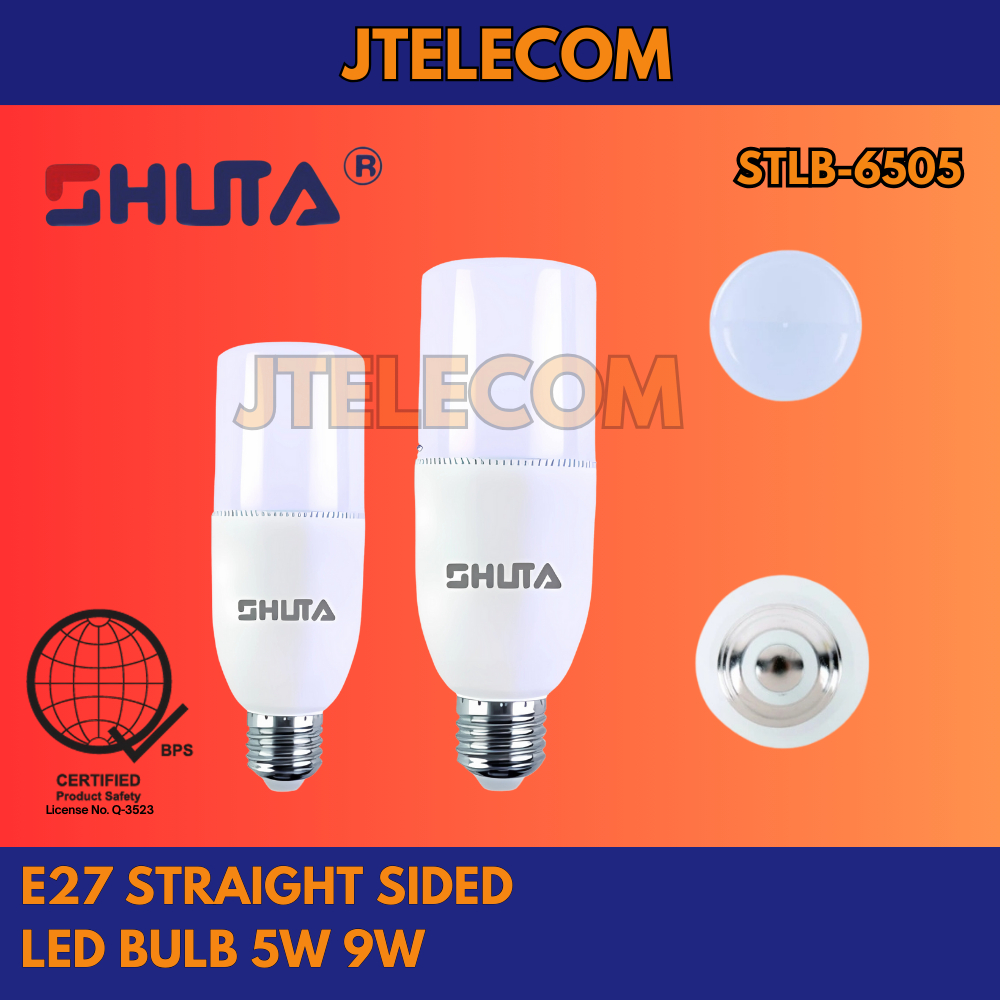 SHUTA STRAIGHT SIDED LED BULB 6500K 5W 9W BPS CERTIFIED E27 | Shopee ...