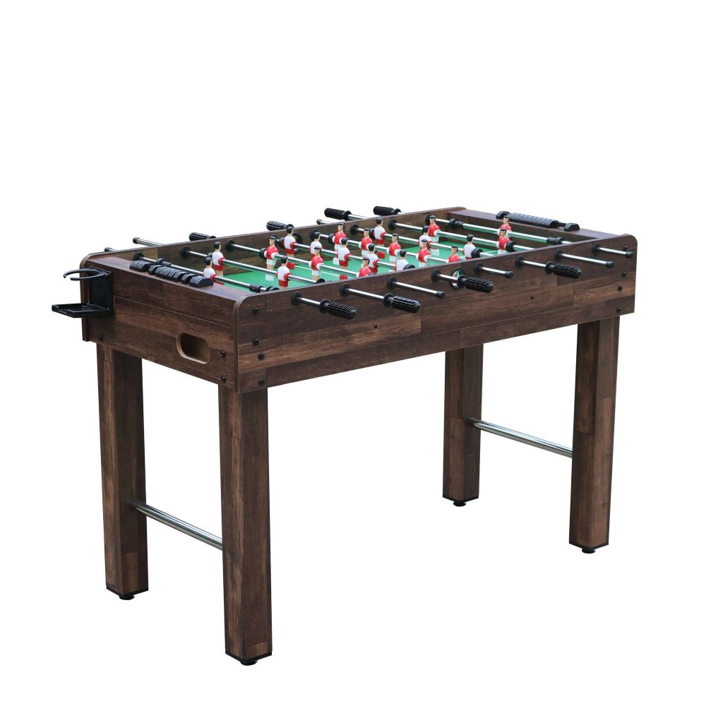 4ft Soccer Table Brown with Cup Holder - Foosball Table for Kids and ...