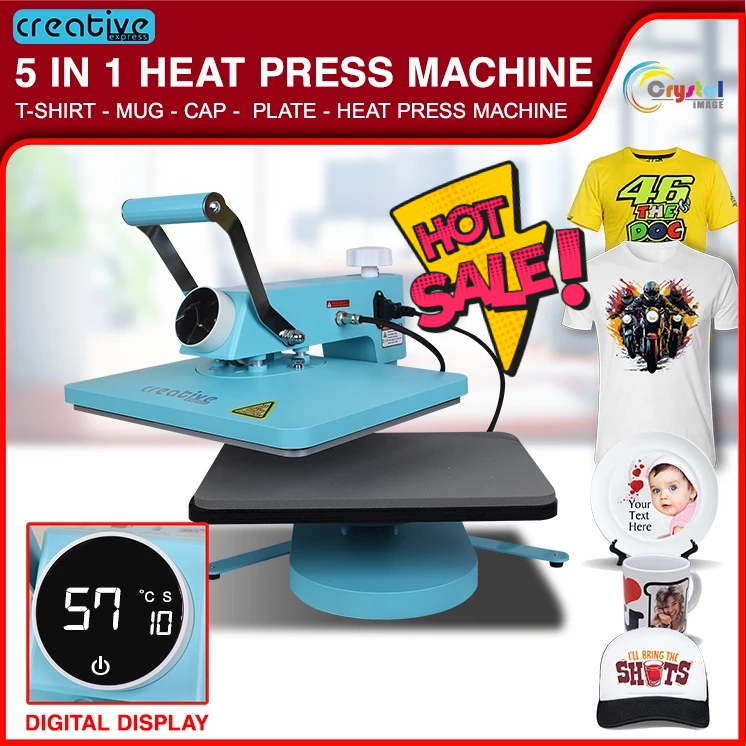 Creative Express 5 in 1 Heat Press Machine Knob Control | T-shirt ...