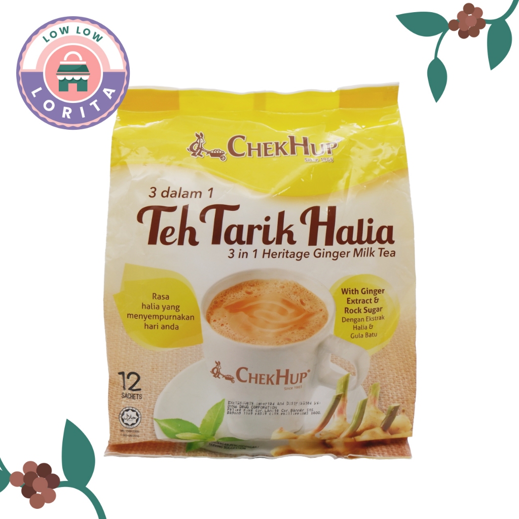 Chek Hup 3 in 1 Teh Tarik Halia (Malaysian Ginger Tea) (Pouch 40gx12 ...