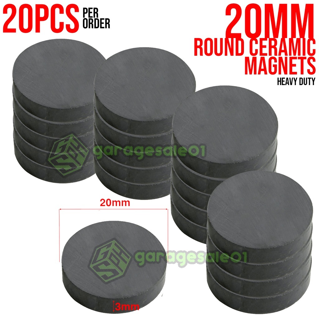 GS10 Round Magnet 20mm (20pcs) Very Strong Circular magnet | Shopee ...
