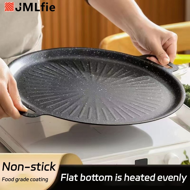 BBQ Griddle Grill Pan Outdoor Barbecue Pot Suitable For Induction ...