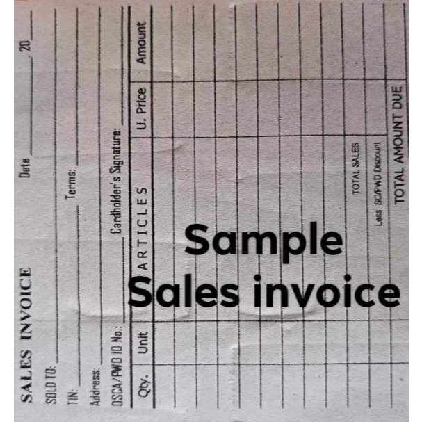 Sales Invoice for clients | Shopee Philippines