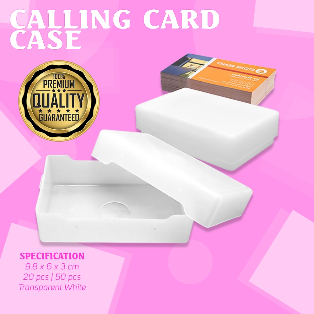 20-50pcs Calling Card Case Box Transparent White for Atm Size 9.8x6x3cm ...