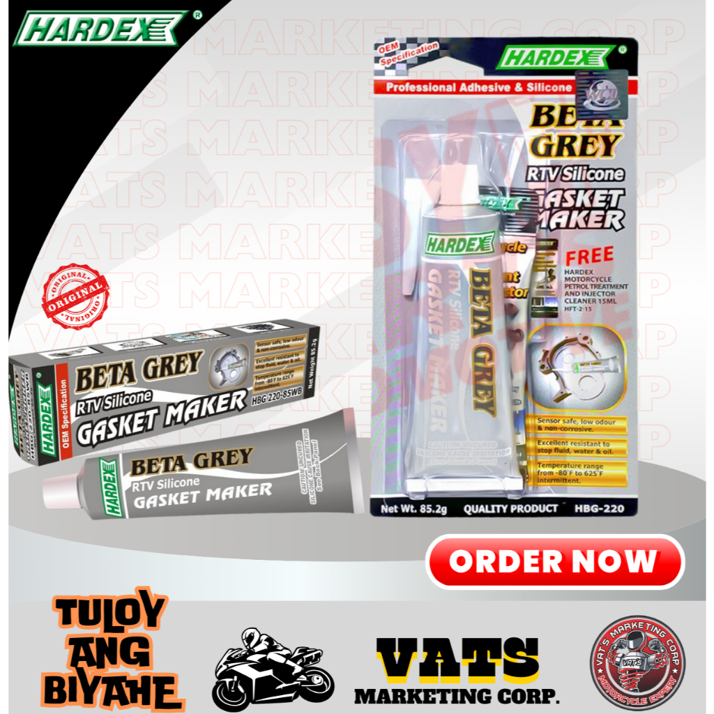 HARDEX Beta Grey RTV Silicone Gasket Maker 40g | Shopee Philippines