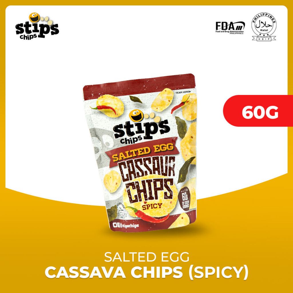 Near Expiry - Stip's Chips Salted Egg Cassava Chips Spicy 60g ...