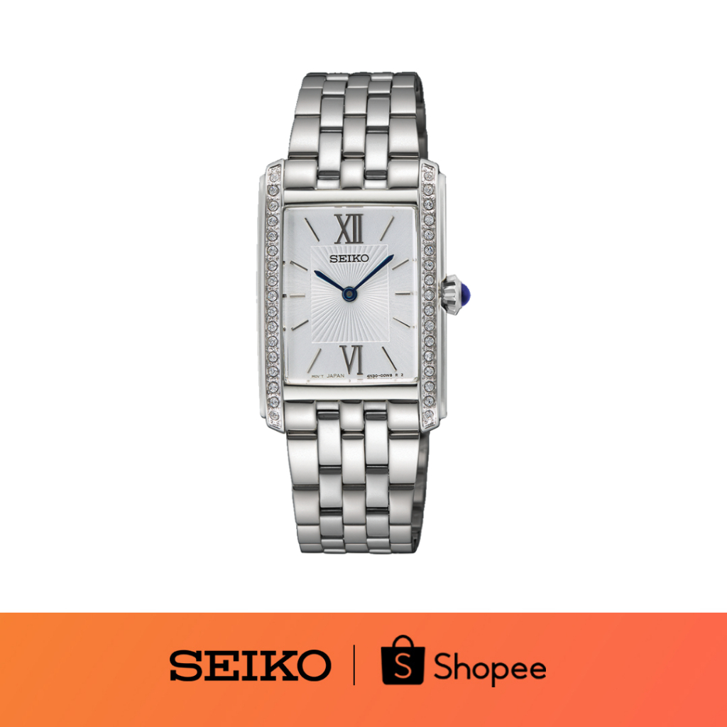 Seiko Classic SWR091P1 Silver Dial Stainless Steel Strap Women's Quartz ...
