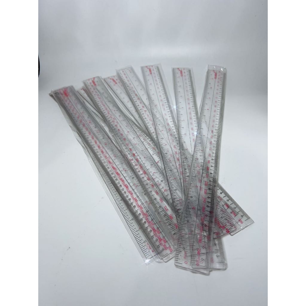 Ruler Plastic transparent 12inches/30cm | Shopee Philippines