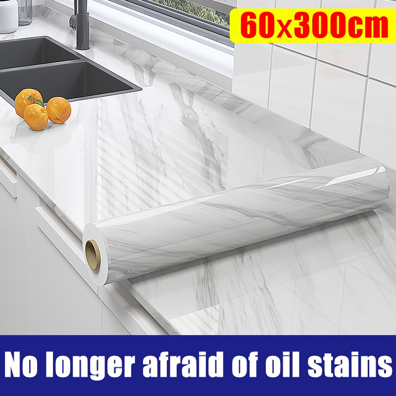 60*300cm kitchen oil proof stickers wallpaper Moisture proof adhesive ...