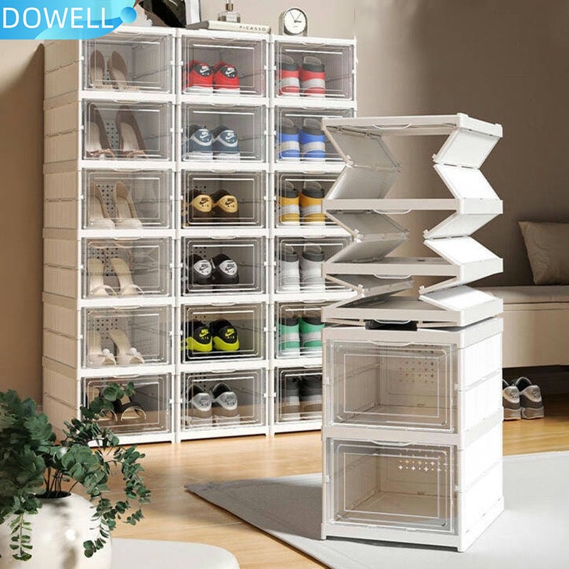 Foldable Shoe Box Shoe Rack shoe storage cabinet Dust proof and ...