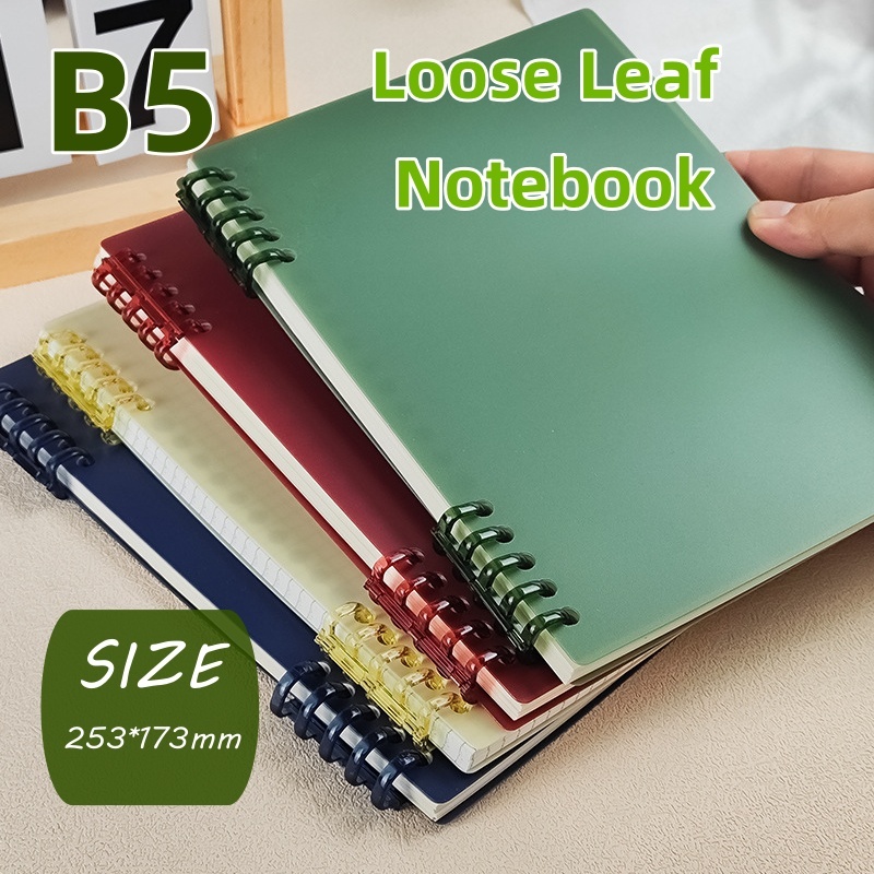 B5 Loose Leaf Notebook Refillable Binder Notebook Student Office School ...