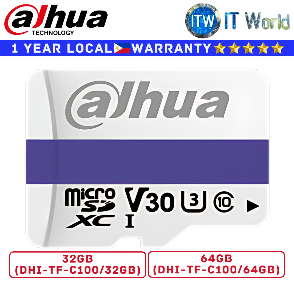 Dahua Micro SD Card Memory Card C100 Data Flash Memory (32GB | 64GB ...