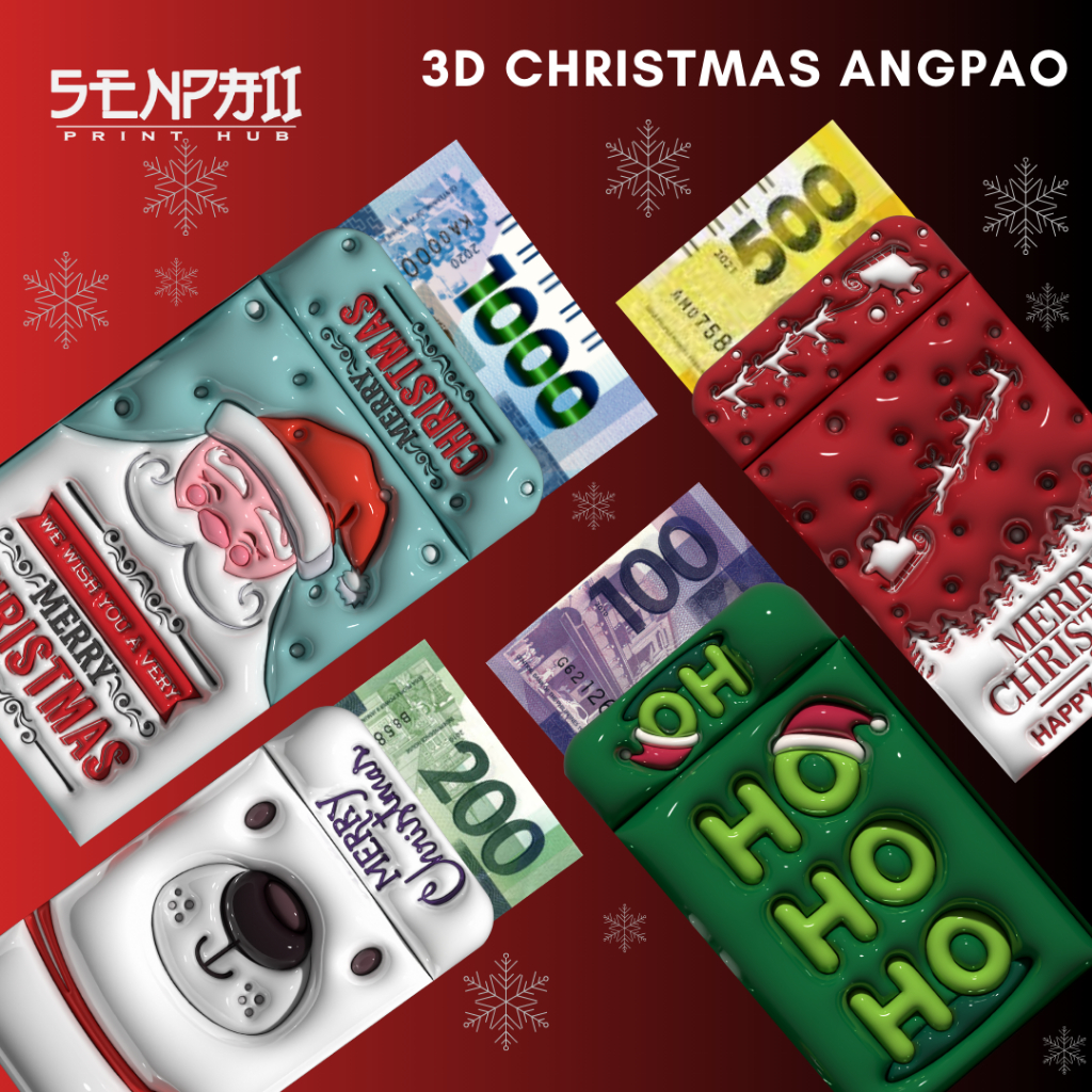3D EFFECT CHRISTMAS ANGPAO | MONEY ENVELOPE | Shopee Philippines