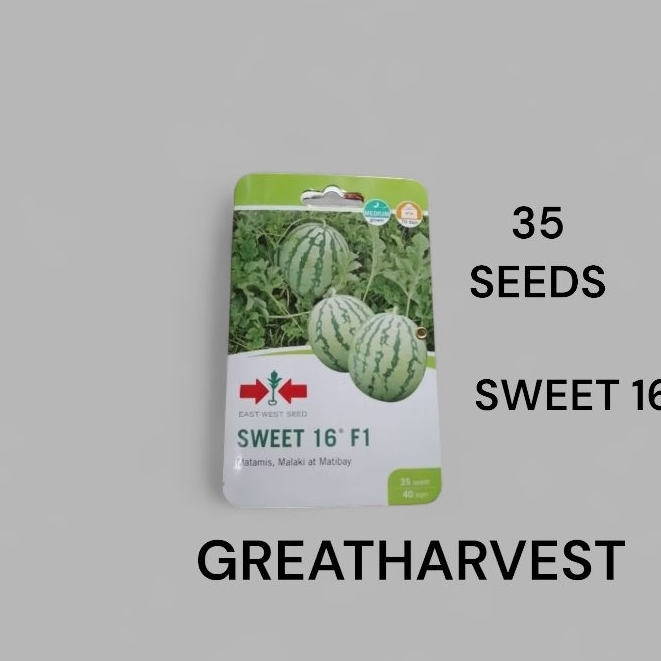 SWEET 16 F1 HYBRID WATERMELON SEEDS(35SEEDS)BY EAST WEST SEEDS | Shopee ...