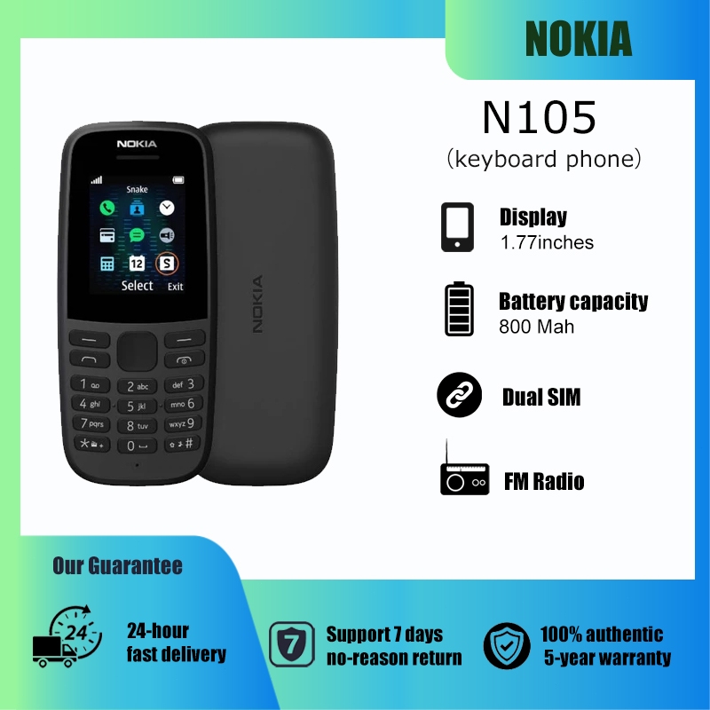 Nokia 105 original brand new dual sim 800mAh keyboard phone basic phone ...
