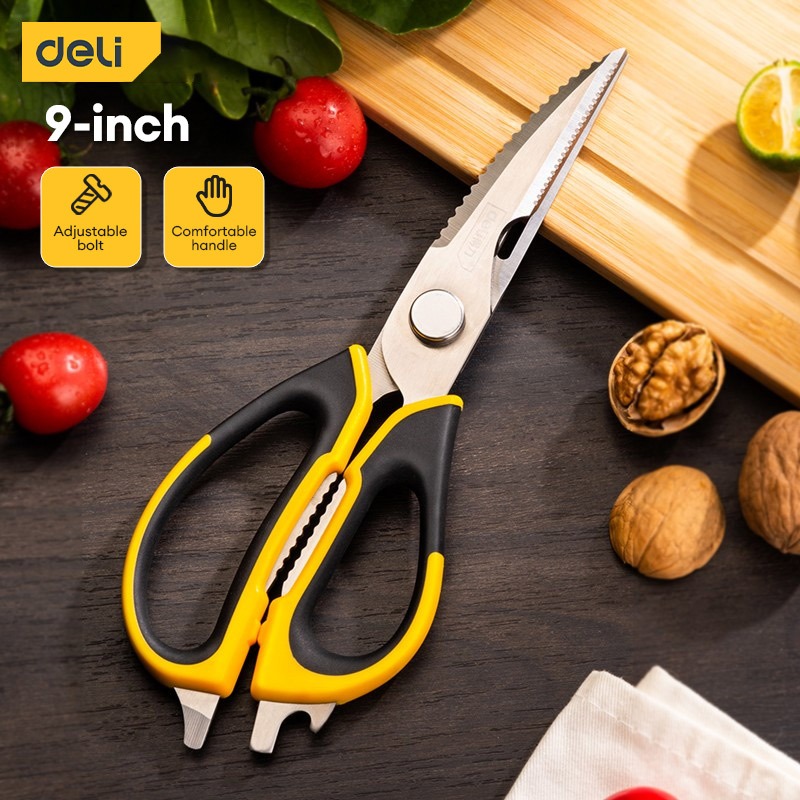 Deli 9 Inches Kitchen Scissors Multi-purpose 3Cr13 Stainless Steel ...