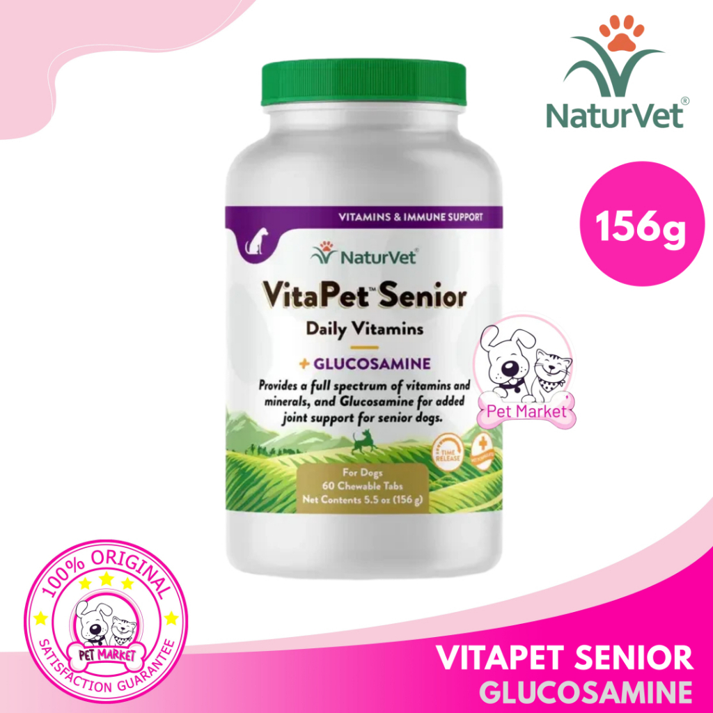 NATURVET VITAPET SENIOR DAILY VITAMINS 60 CHEWABLE TABLETS | Shopee ...
