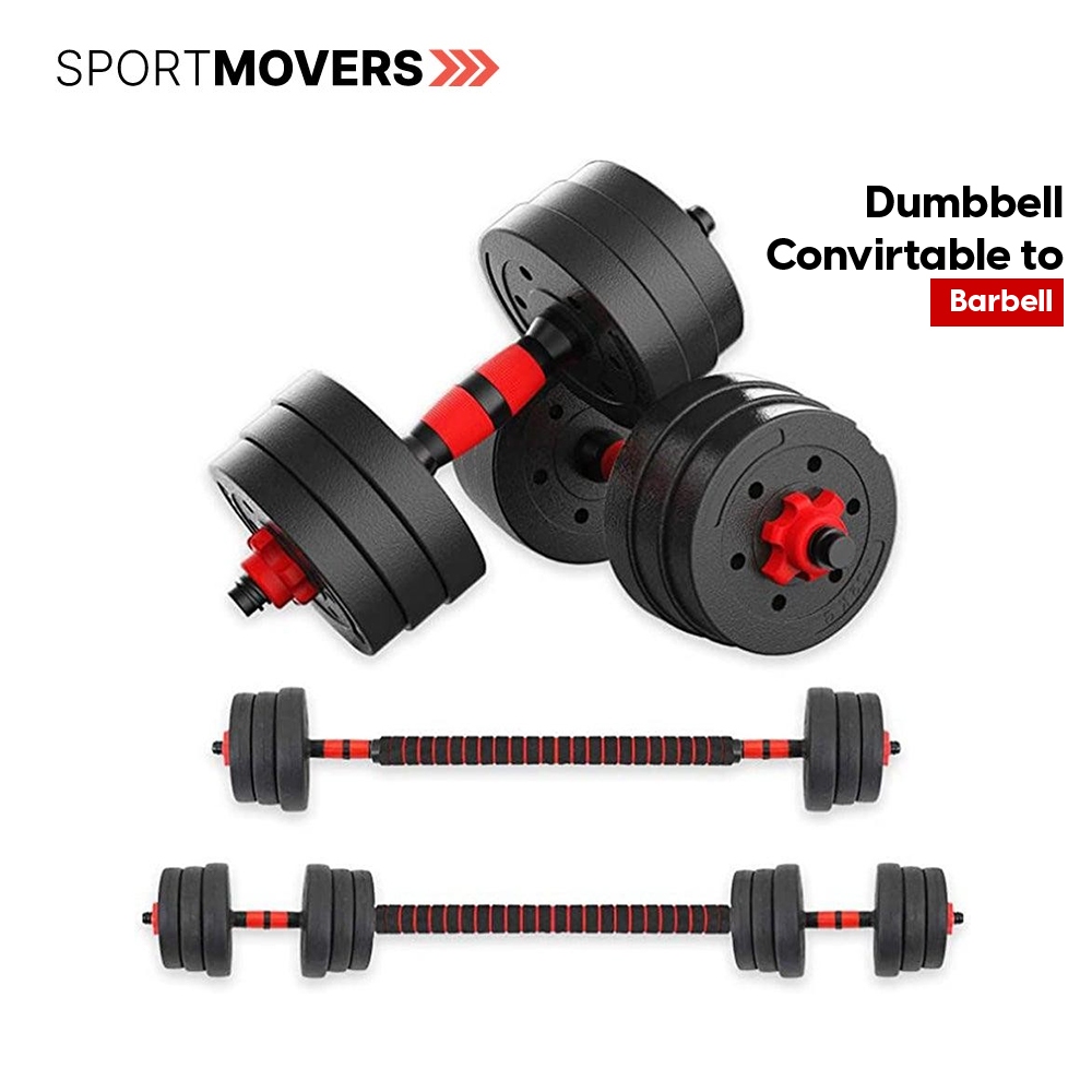 SPORTMOVERS Dumbbells 20KG to 40KG Adjustable Dumbbell and Barbell Set ...