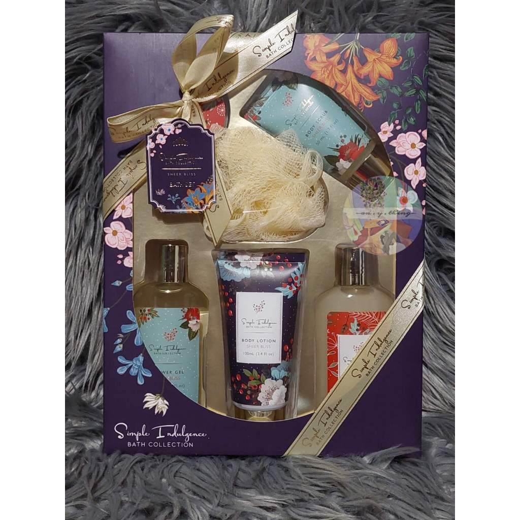 SIMPLE INDULGENCE- 6 ITEM BATH COLLECTION,SHEER BLISS (BB:MAY2027 ...