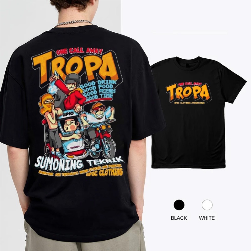 TROPA - Street hip-hop trend plus size fashionable simple printed T ...