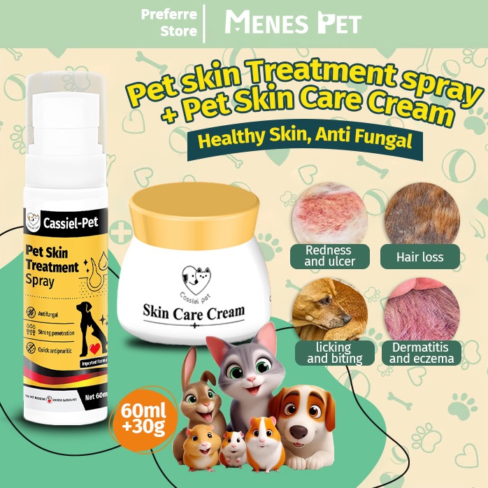 Cassiel Pet Skin Spray & Ointment For Anti Mange Fungal & Itch Gamot Sa ...