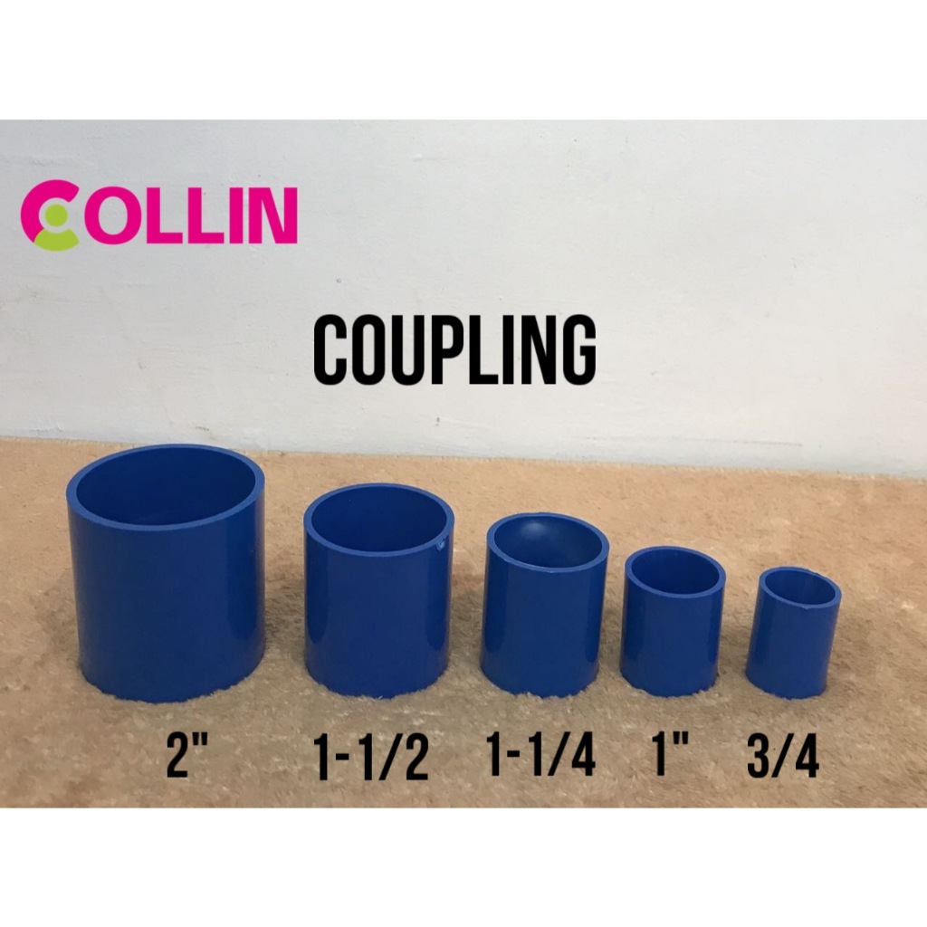 PVC BLUE COUPLING 1-1/4 1-1/2 2 PVC BLUE FITTINGS PIPE PUMP PARTS ...