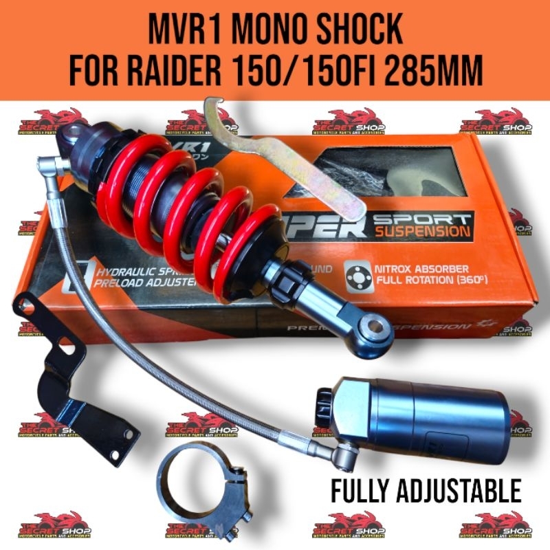 MVR1 MONO SHOCK WITH CANISTER FOR RAIDER 150 / 150FI 285MM | Shopee ...