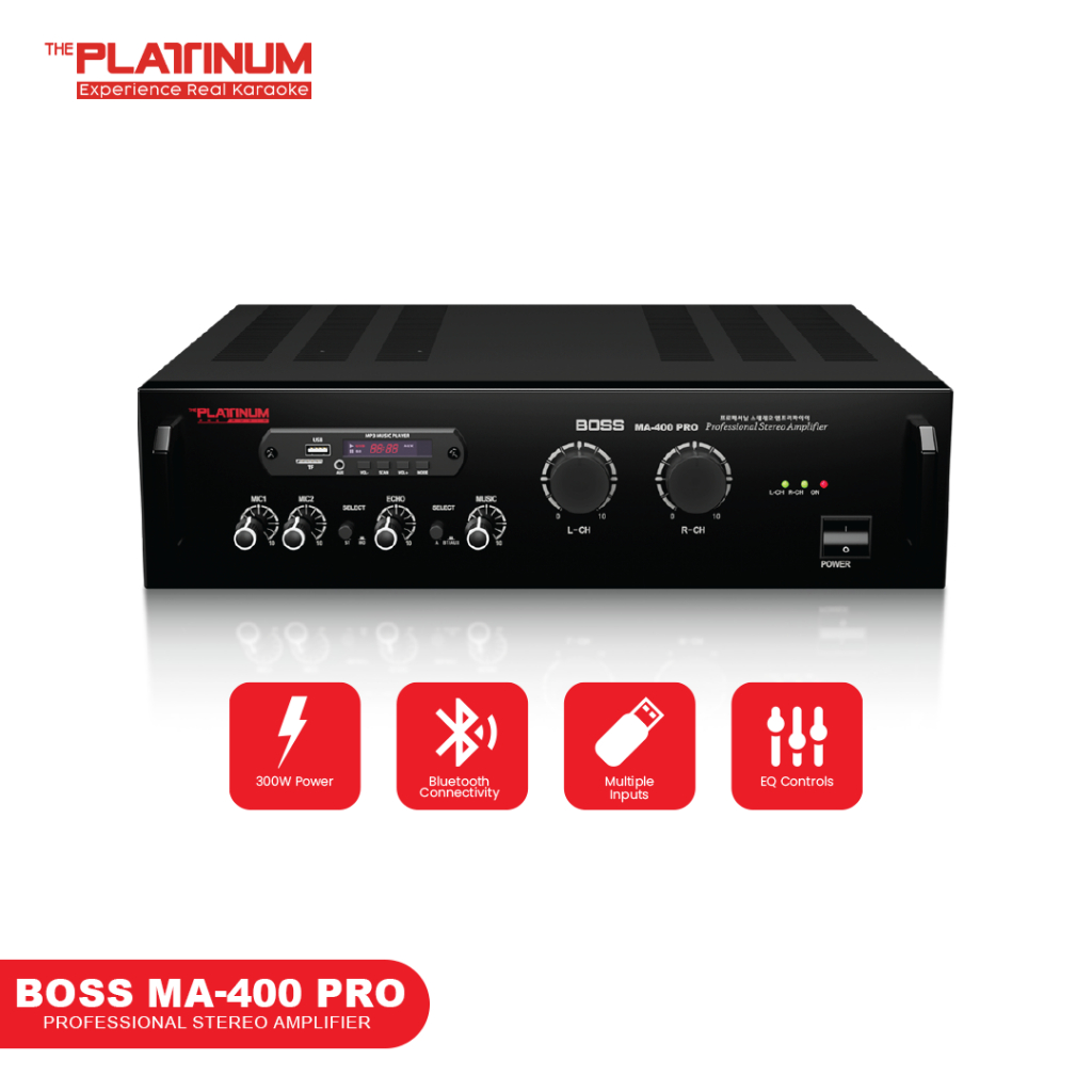 The Platinum Professional Power Amplifier Boss MA-400 PRO | Shopee ...