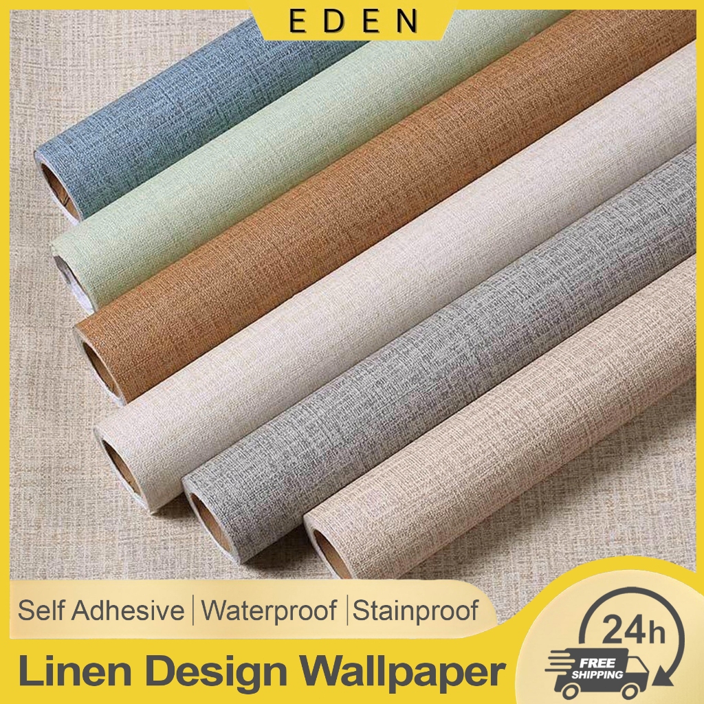 Self-adhesive Wallpaper With Linen Pattern, Living Room, Bedroom and ...