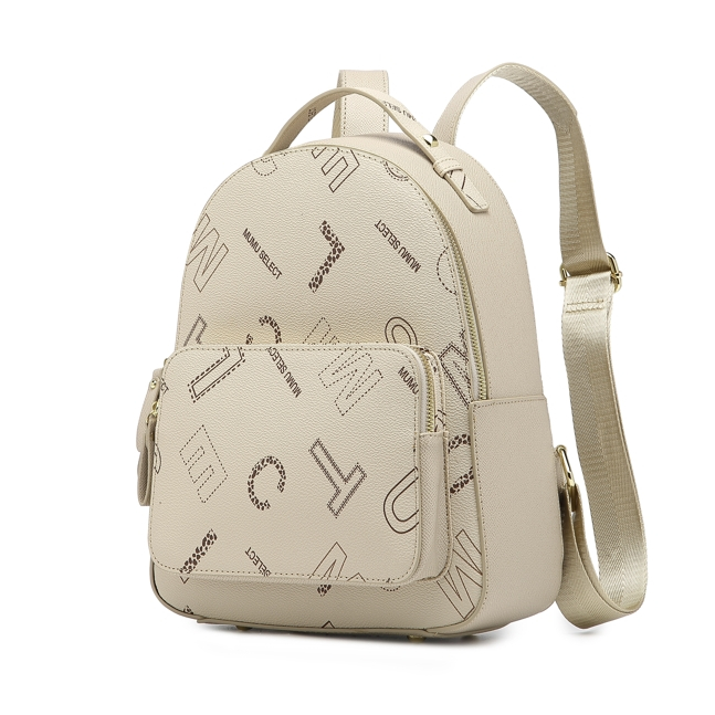 【High-End Mumu】 M670 High Quality Leather Retro Grid Pattern Back Pack ...