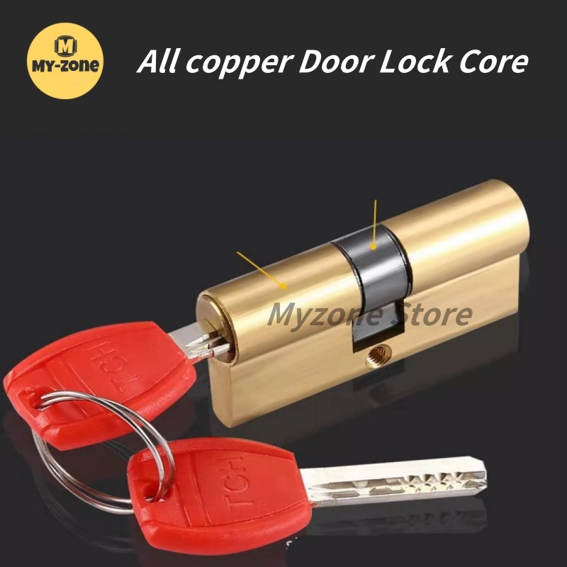 All copper DoorLock Core Cylinder Hardware Door Skew Lock AB Cylinder ...