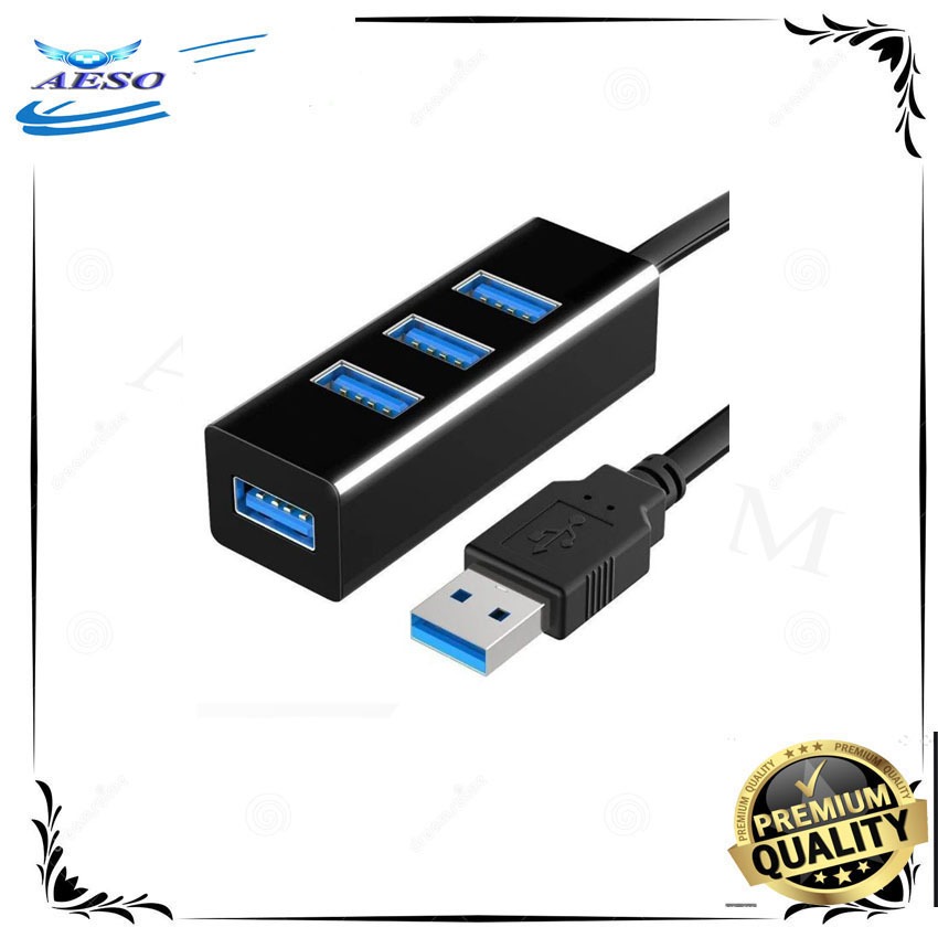 4 Port USB 3.0 Hub Splitter /High Speed Multiport Slim USB Hub Adapter ...