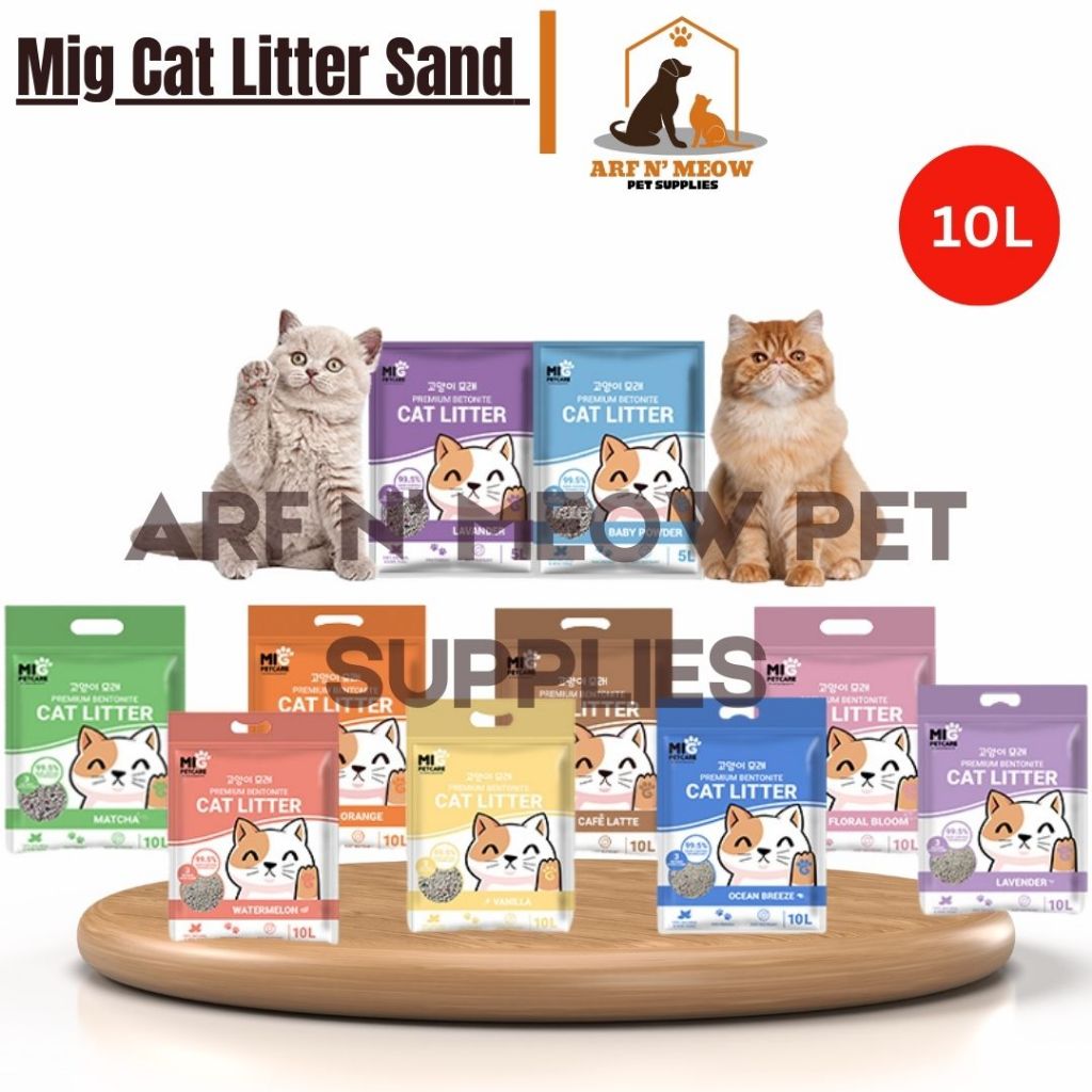 10L MIG Petcare Bentonite Cat Litter Pet Esssentials Cats All Stages ...