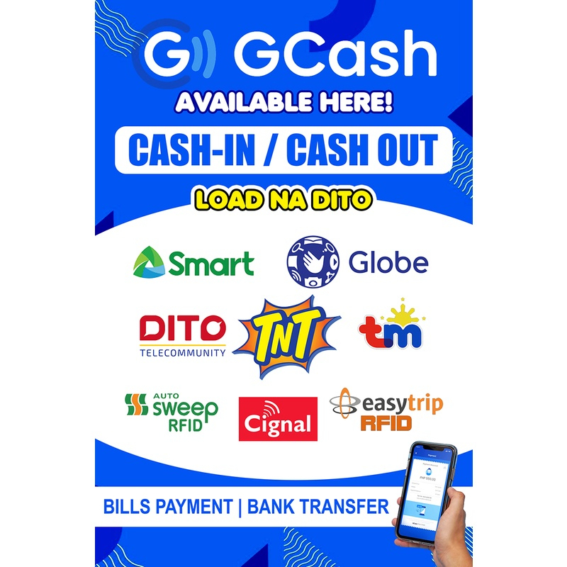 GCASH TARPAULIN (COD AVAILABLE!) | CASH IN/OUT | RATES | Shopee Philippines