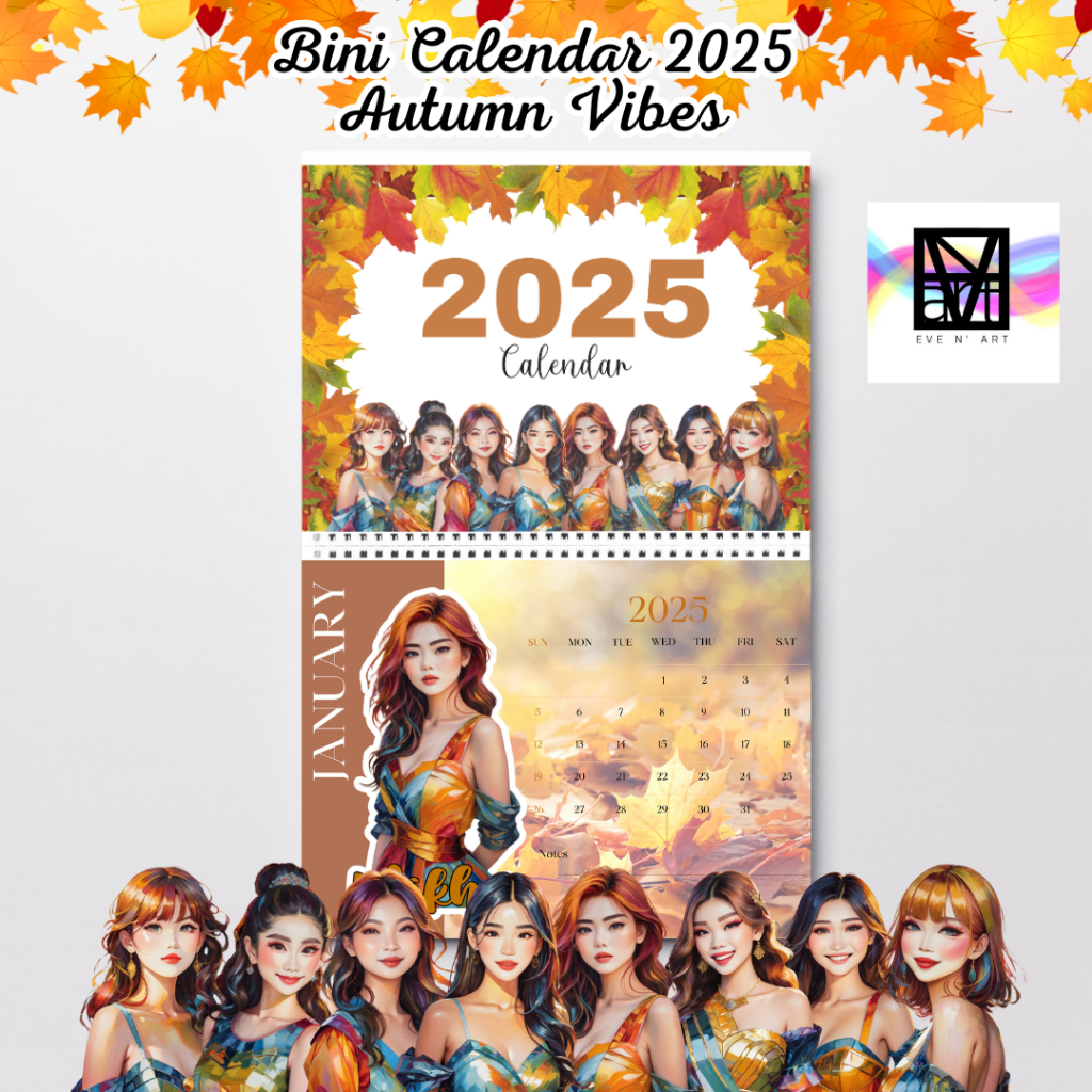 Bini Wall Calendar 2025 Autumn Vibes | Shopee Philippines