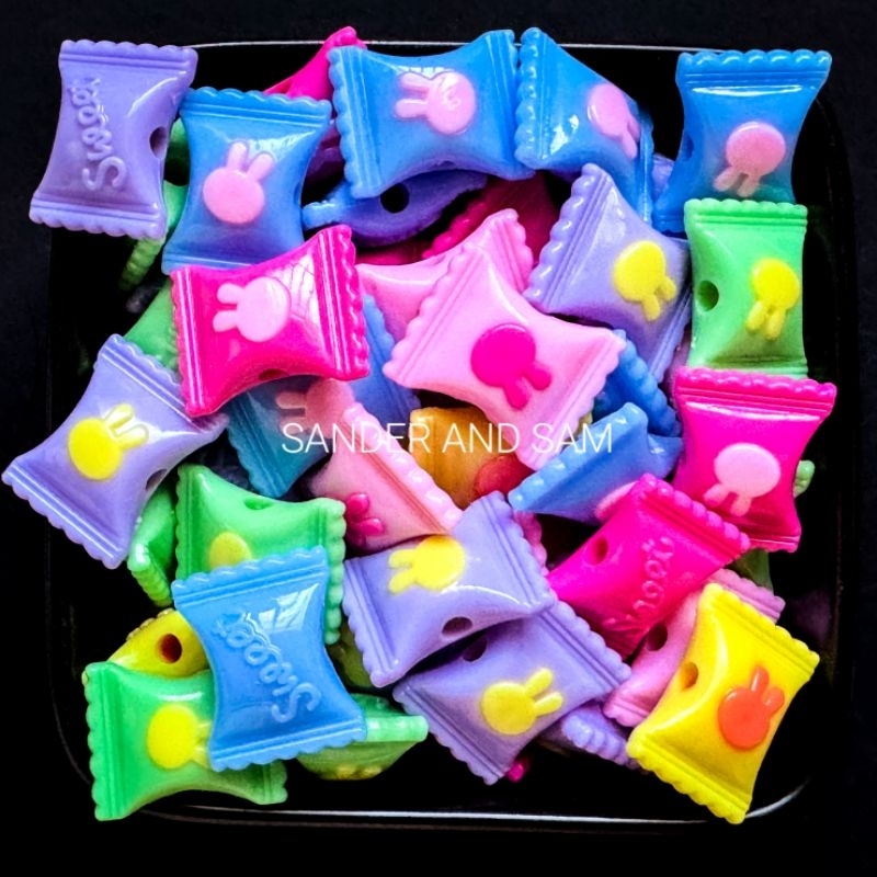 Bunny Sweet Candy Chalk Pastel Beads Mixed Charms Ornaments | Shopee ...