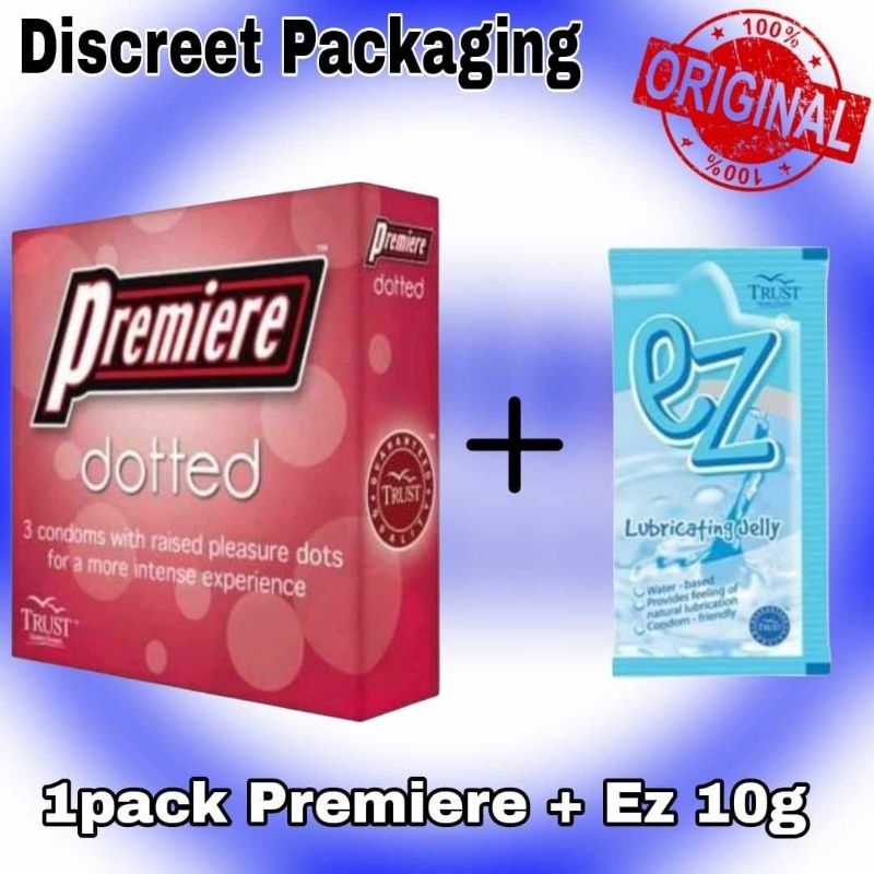 PREMIERE CONDOM DOTTED + EZ JELLY 10g ( DISCREET PACKAGING) | Shopee ...