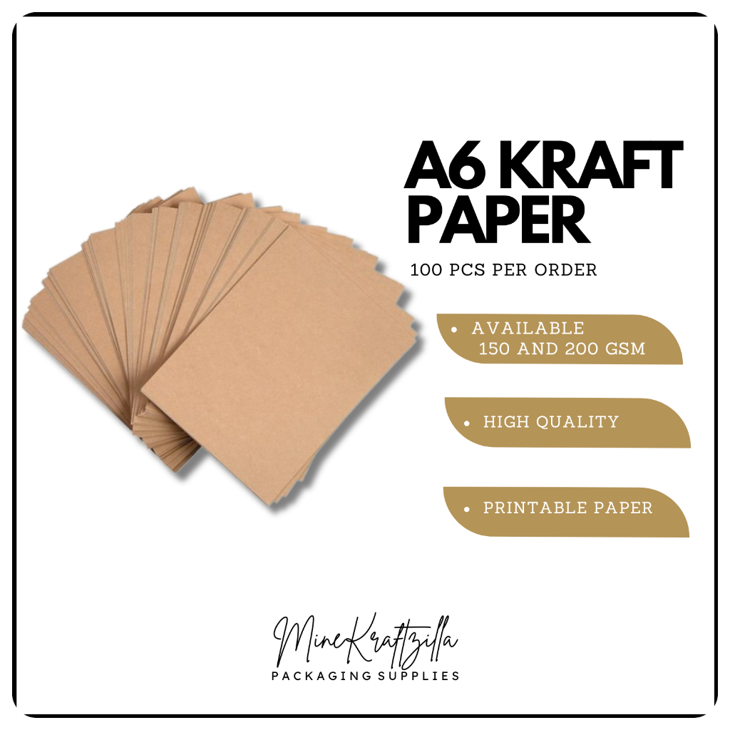 A6 KRAFT PAPER 150GSM, 200GSM | Shopee Philippines