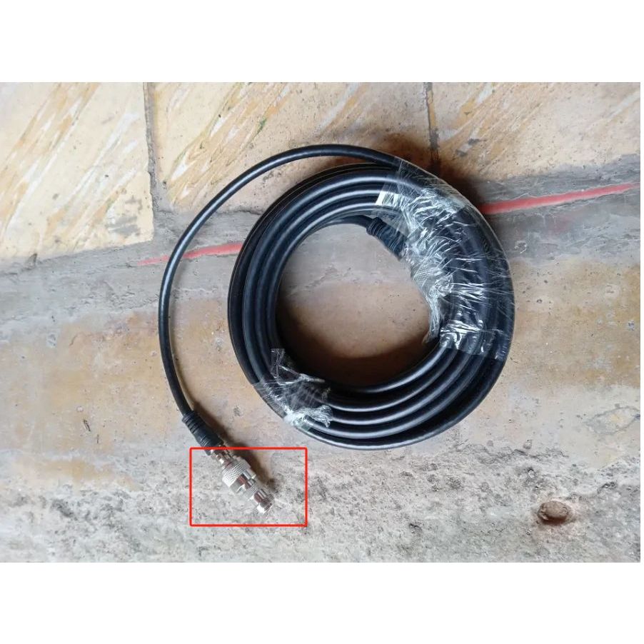 The RG58, 10-meter and 15-meter cables can be connected for use, and ...