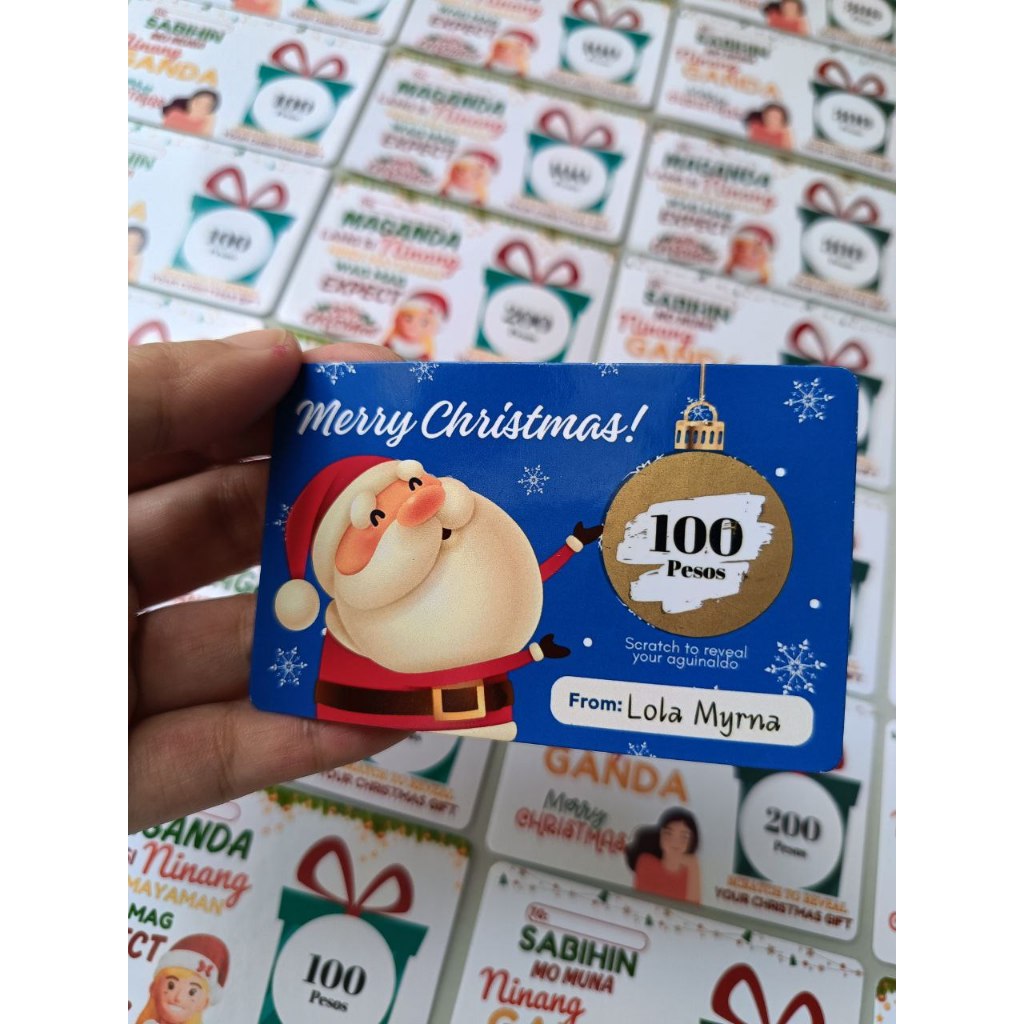 Customized Christmas Scratch Card - (SCRATCHCARD) | Shopee Philippines