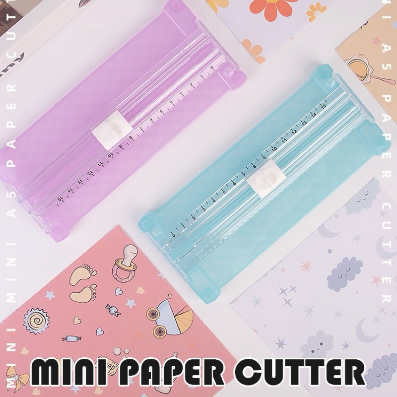 Cute Sliding mini paper cutter portable leather cutter with ruler ...