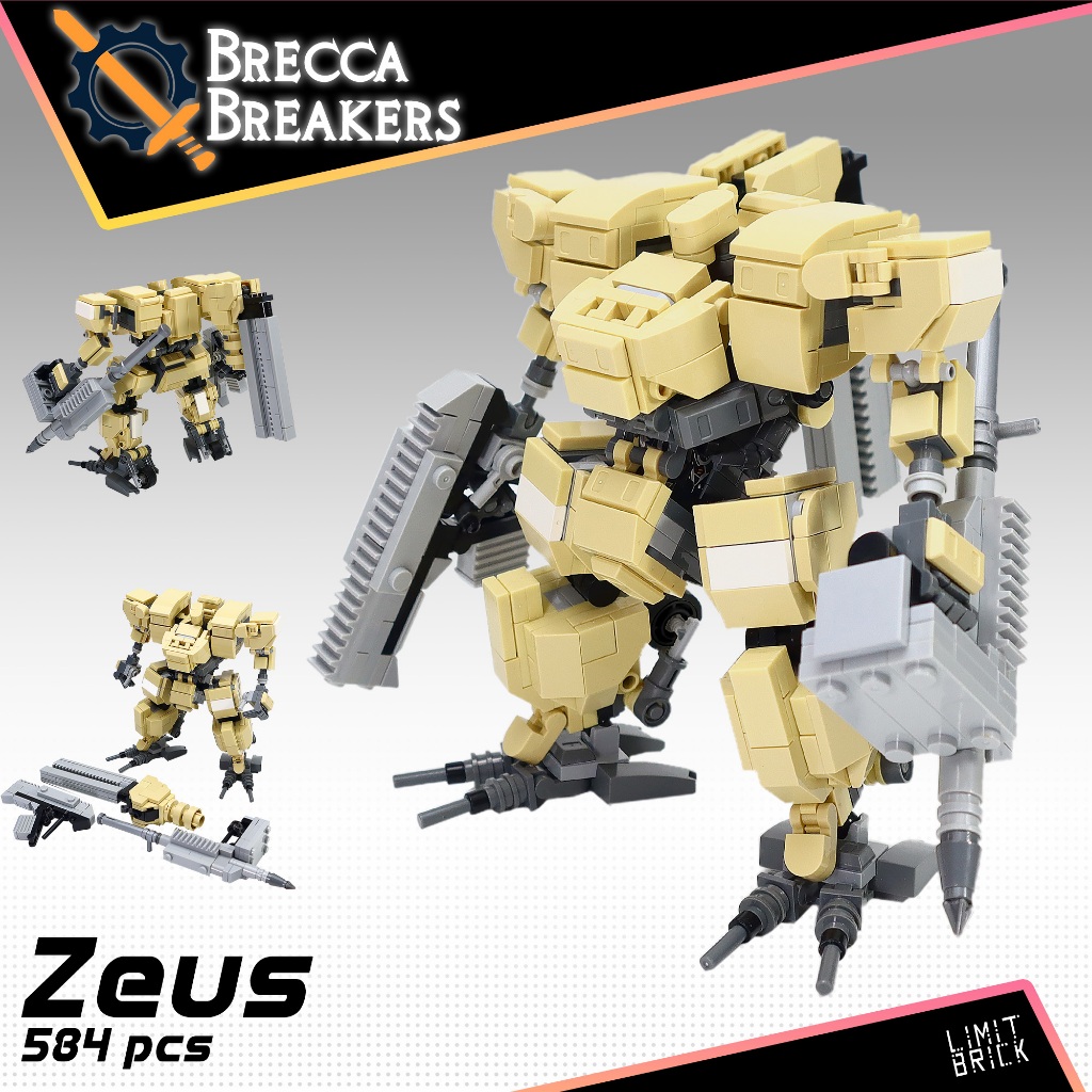 Brecca Breakers Zeus Armis Faction Building Blocks MOC Brick Robot Mech ...