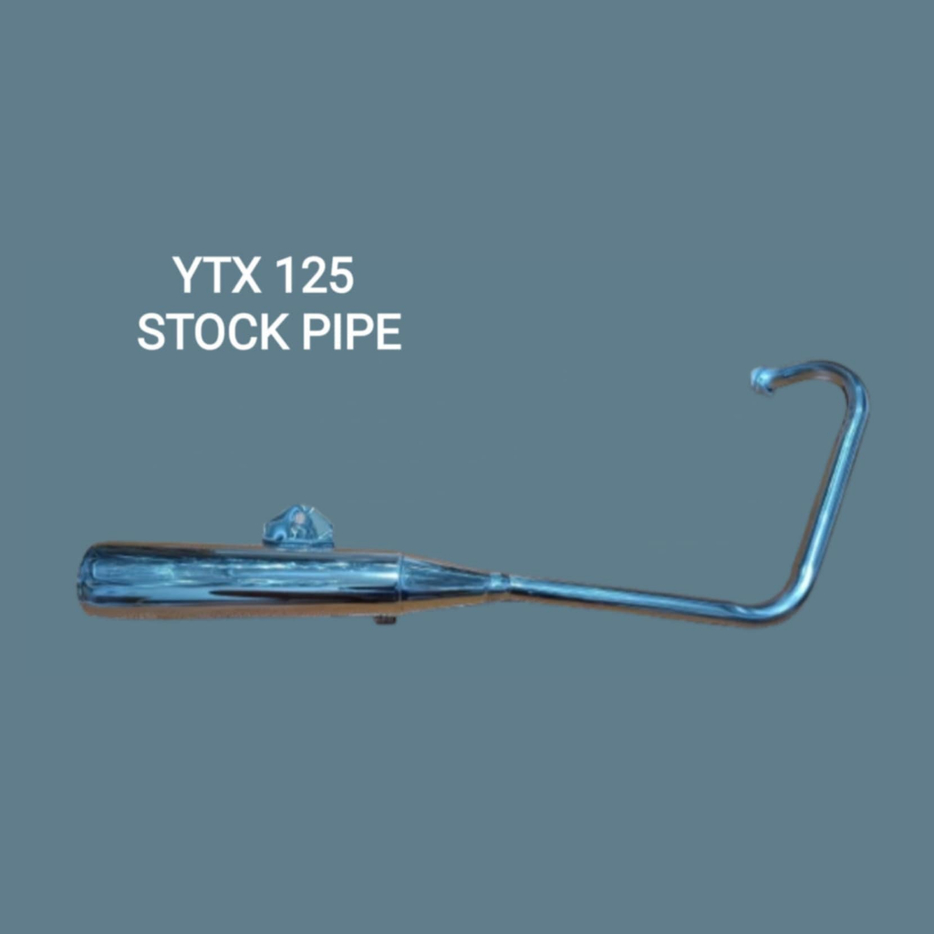 YAMAHA YTX 125 STOCK PIPE - Stainless - Muffler - (Double Tube Elbow ...