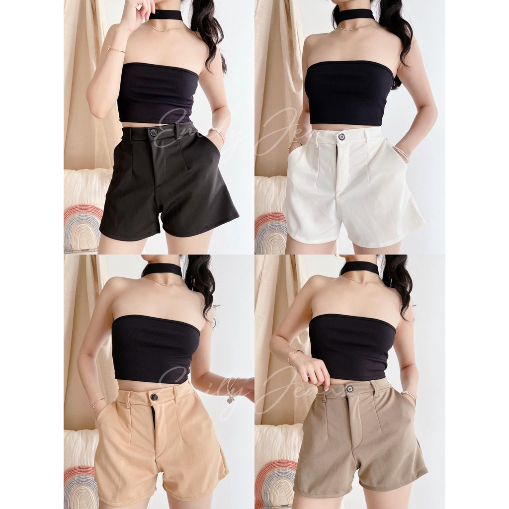 EMILY Korean Elegant Trouser High Waist Short NEW TREND 10813 | Shopee ...
