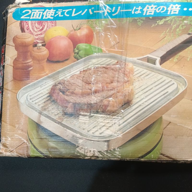 Japan Grill pan Double-sided Oil Plate [used] | Shopee Philippines